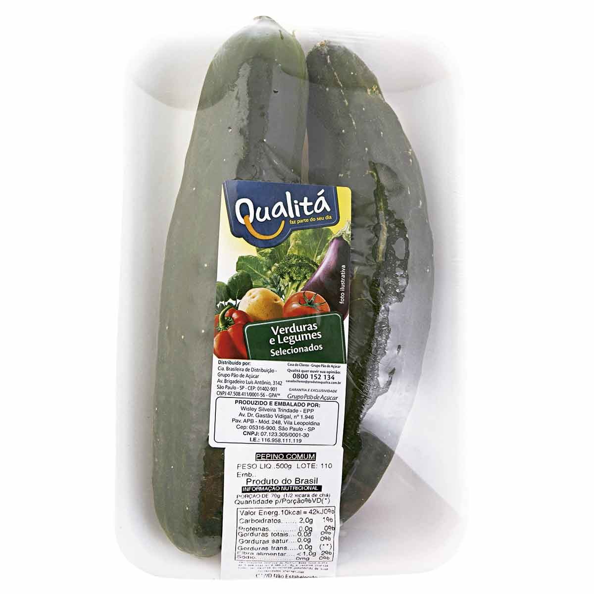 Pepino Comum QUALITÁ Bandeja 500g | Clube Extra