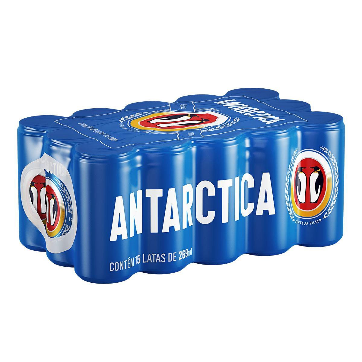 Cerveja Antarctica Pilsen 269ml Lata Pack C/15 | Clube Extra