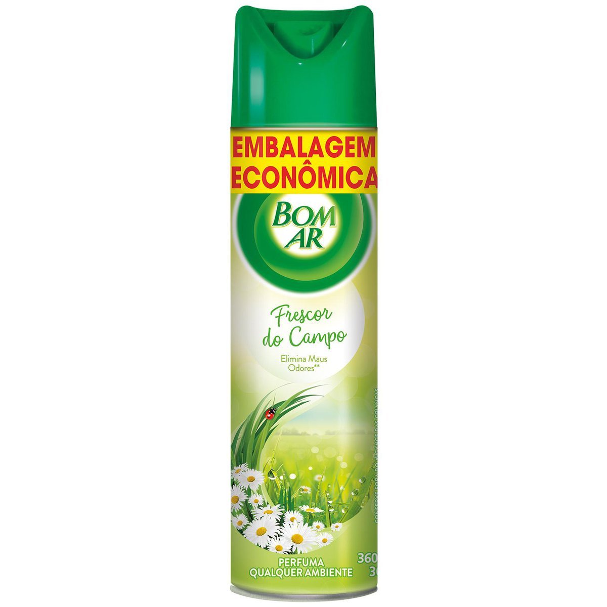 Aromatizador Bom Ar Aerossol Frescor do Campo 360ml Embalagem Econômica ...