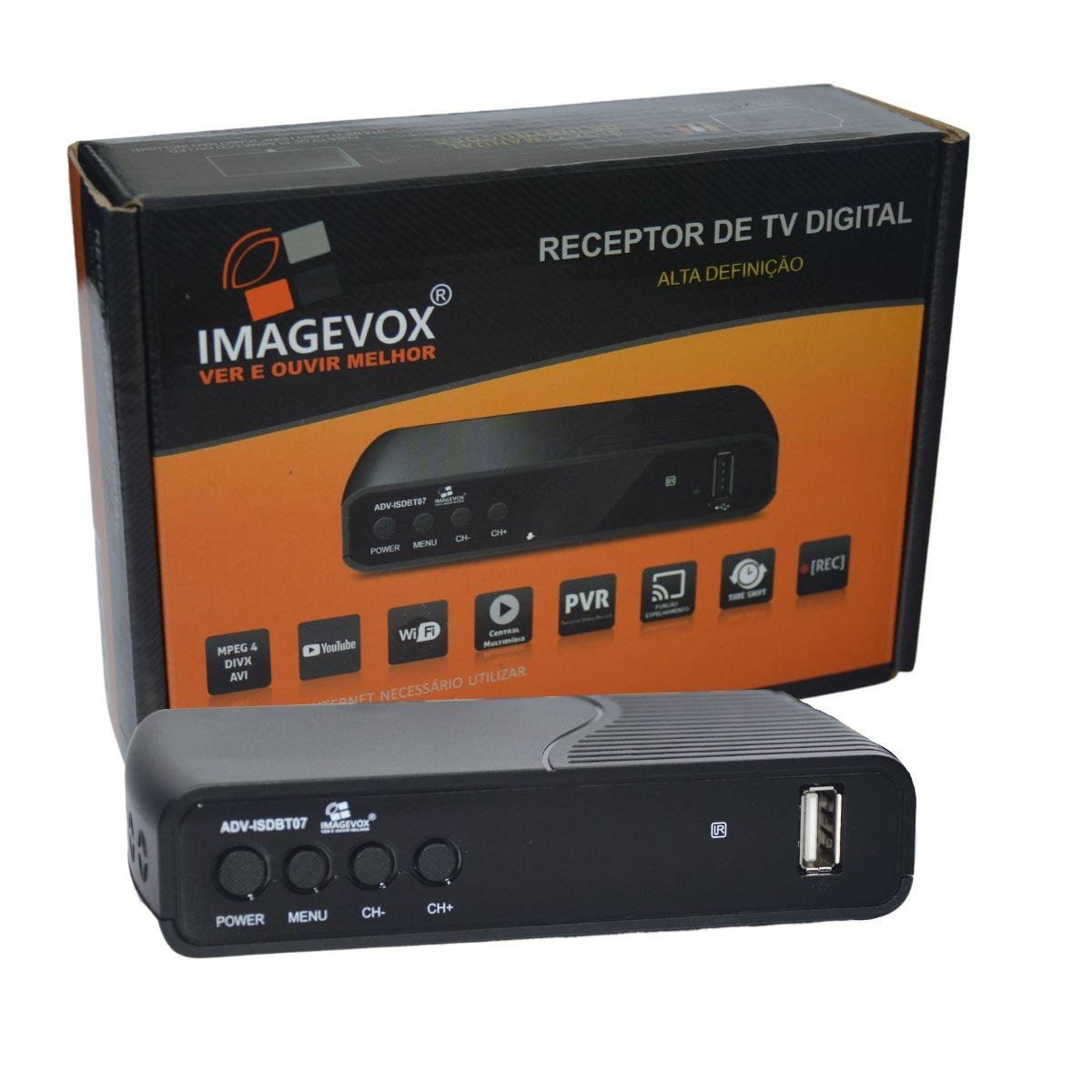 CONVERSOR E RECEPTOR DE TV DIGITAL HDTV IMAGEVOX ISDBT07 Clube Extra