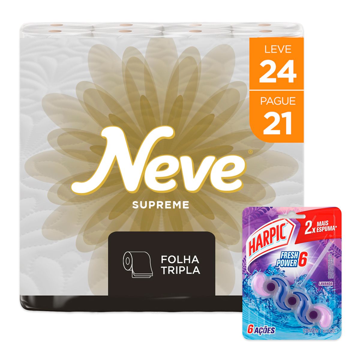 Kit Neve PH + Harpic Premium Lavanda | Clube Extra