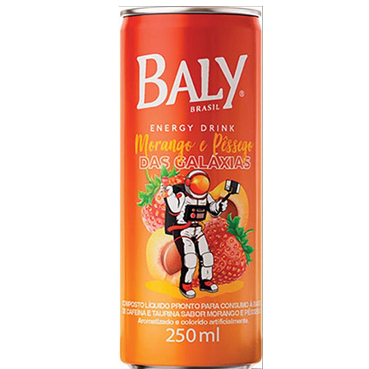 Energético Baly Morango e Pêssego 250ml | Clube Extra
