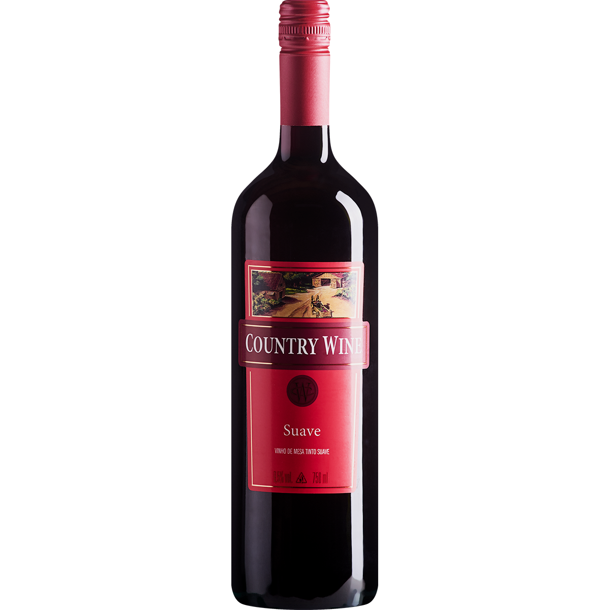 Vinho Brasileiro Tinto Suave COUNTRY WINE Garrafa 750ml Clube Extra Vinho Brasileiro Tinto Suave COUNTRY WINE Garrafa 750ml Clube Extra