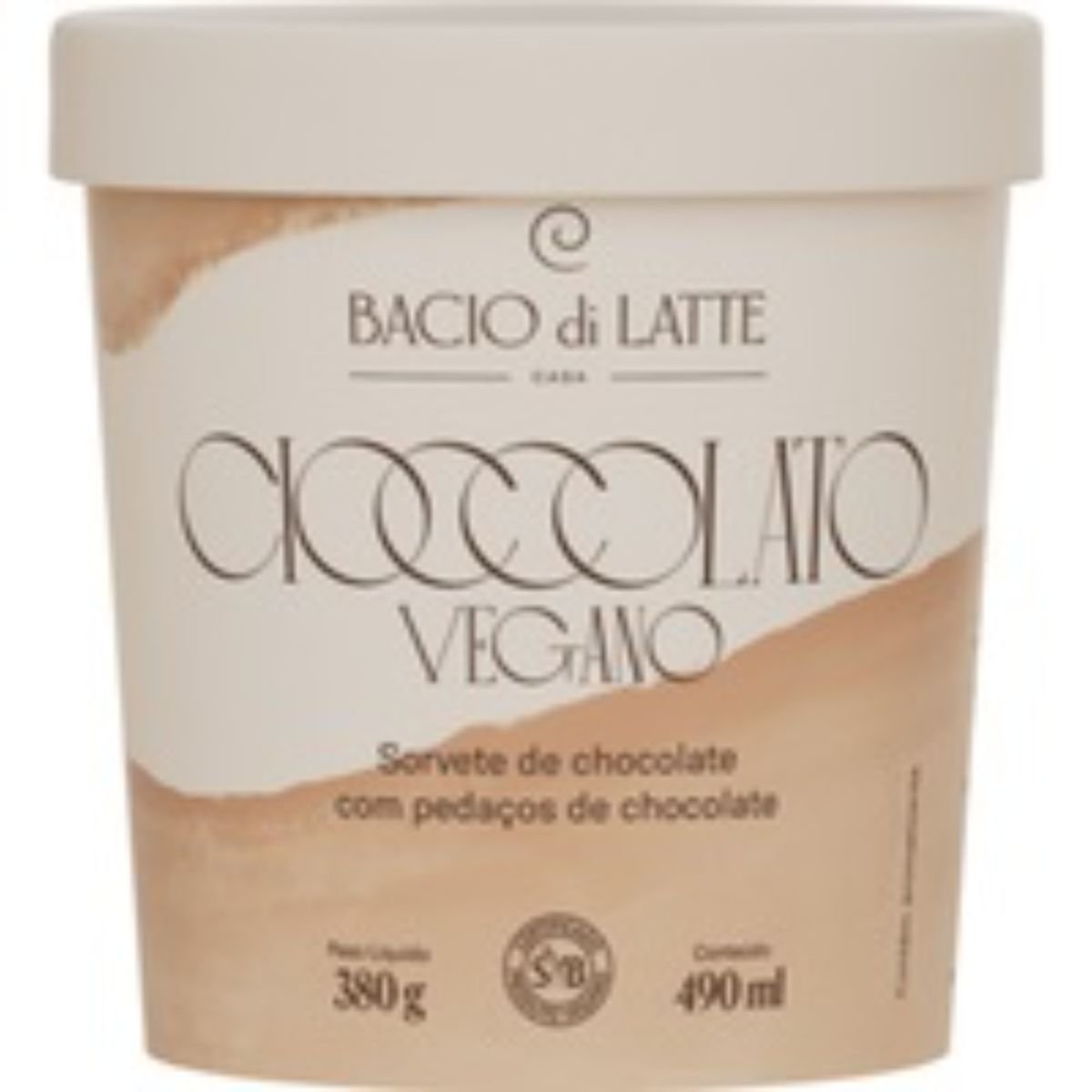 Gelato Cioccolato Vegano BACIO DI LATTE 490ml | Clube Extra